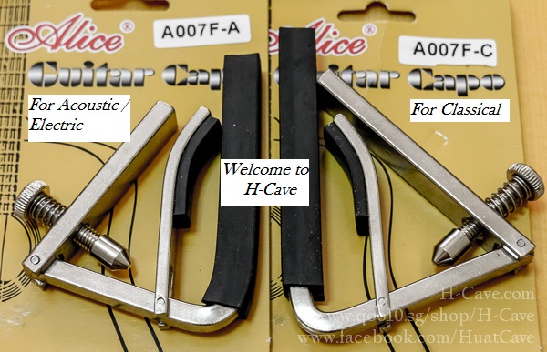Metal Clip-On Capo (A007F-C) – Fit Classical Guitar | Shop@H-Cave